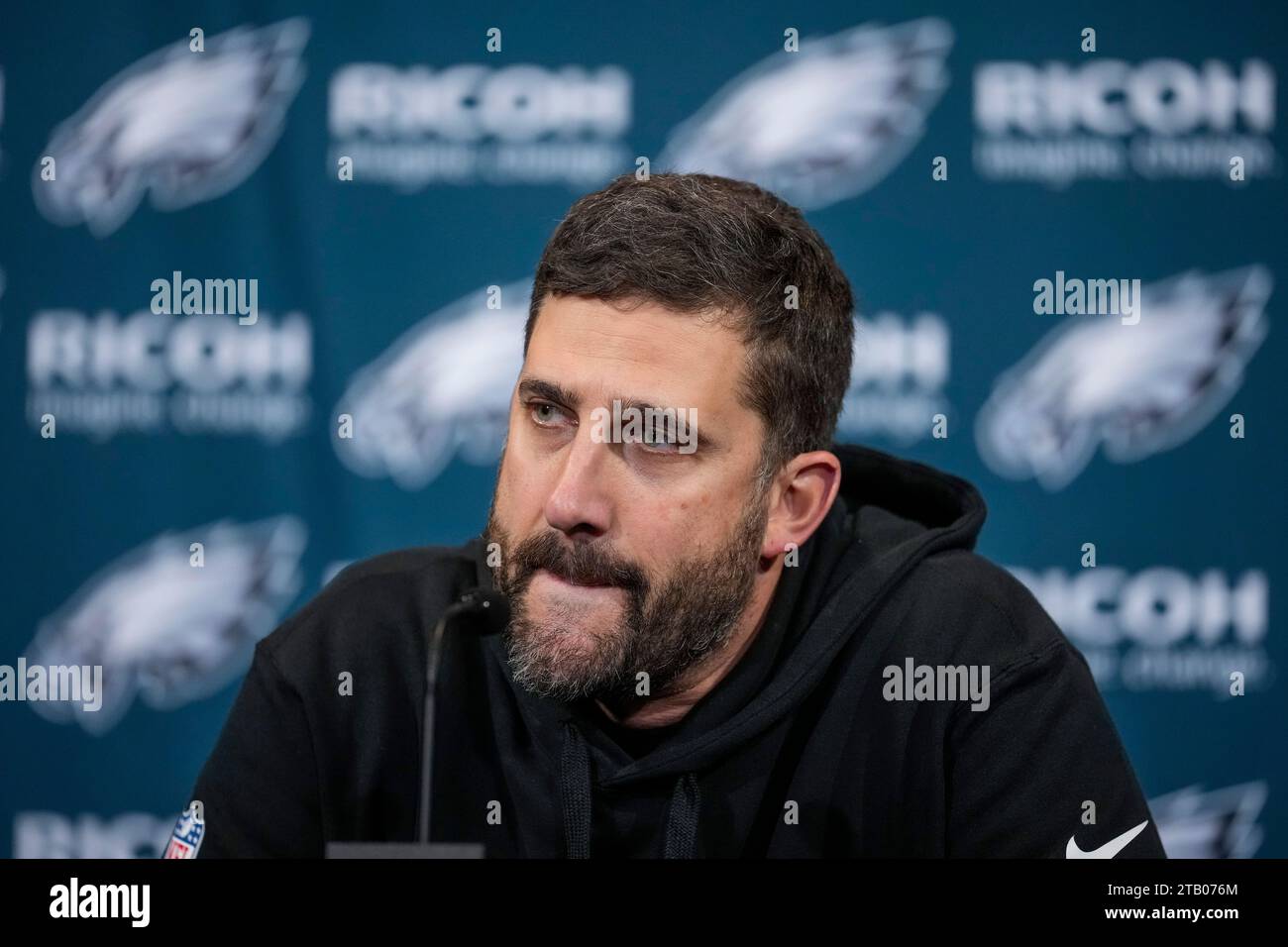 Philadelphia Eagles head coach Nick Sirianni speaks to reporters ...