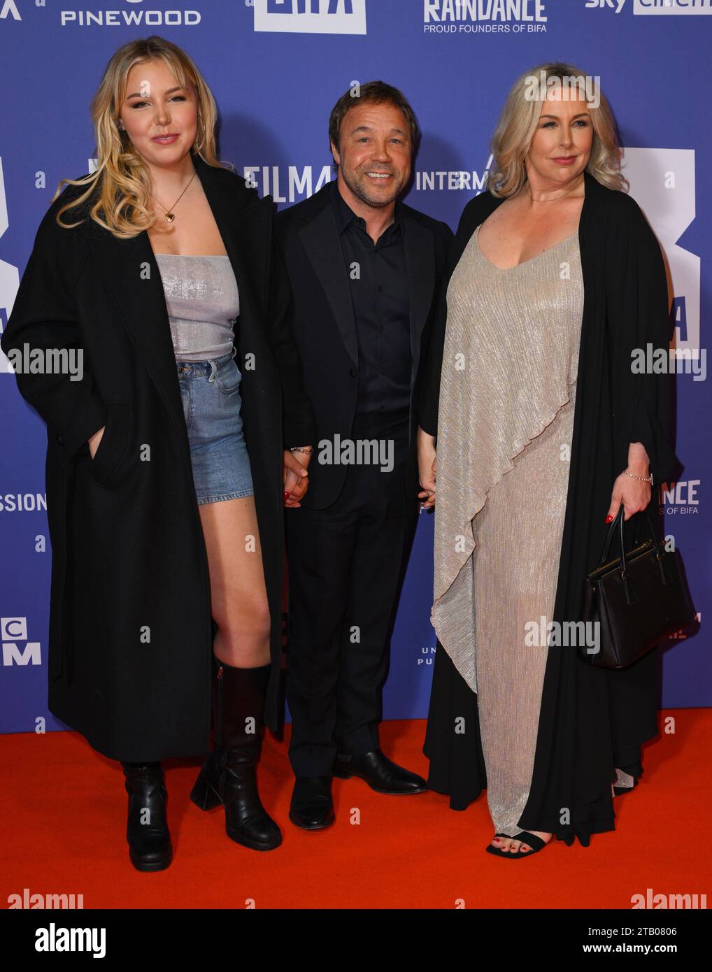 London, UK. December 3rd, 2023. Stephen Graham with his wife and ...