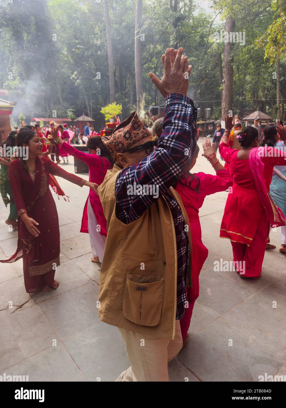 Devotional dancing at a Kali temple during a Hindiu celebration on ...