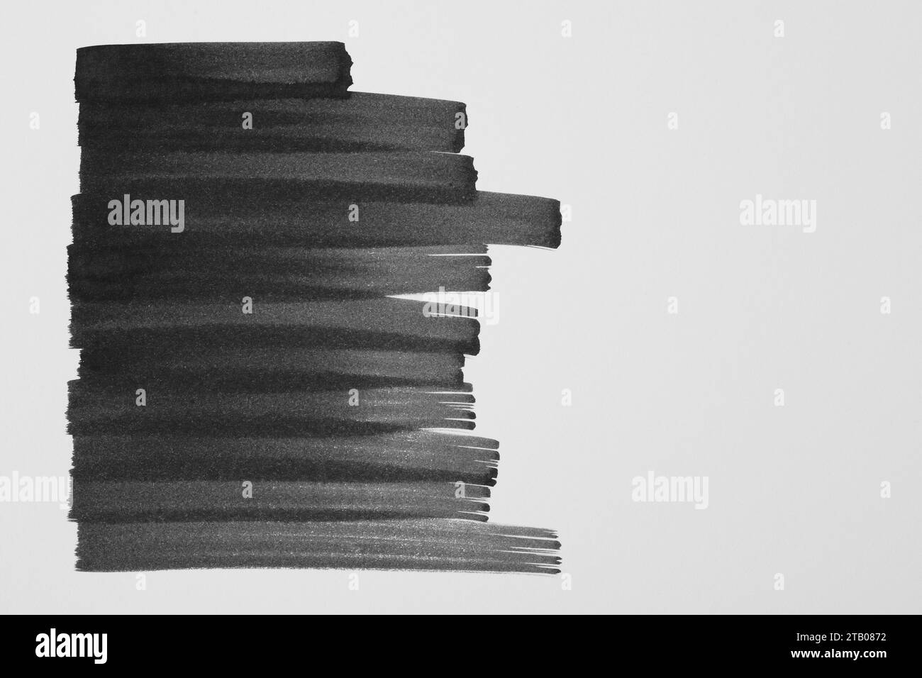 Fluid lines of color painting Black and White Stock Photos & Images - Alamy