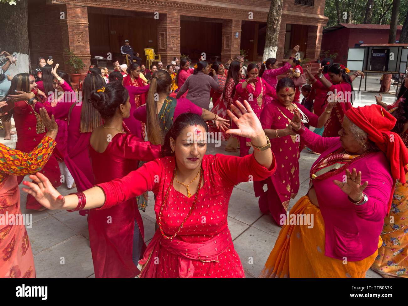 Devotional dancing at a Kali temple during a Hindiu celebration on ...