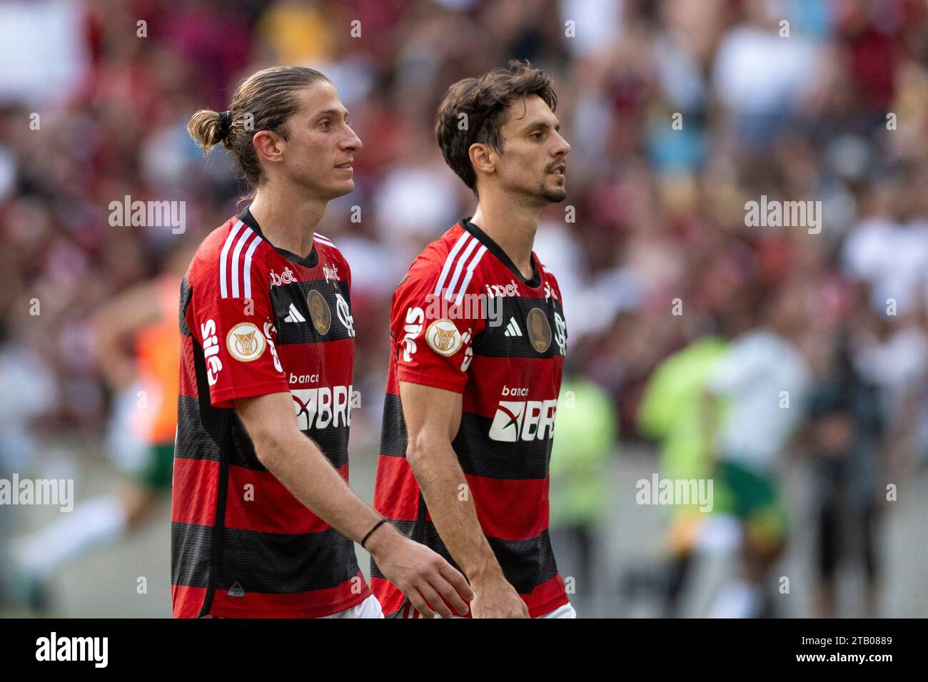 Rio, Brazil - Dezember, 03 2023, Filipe Luis and Rodrigo Caio players ...