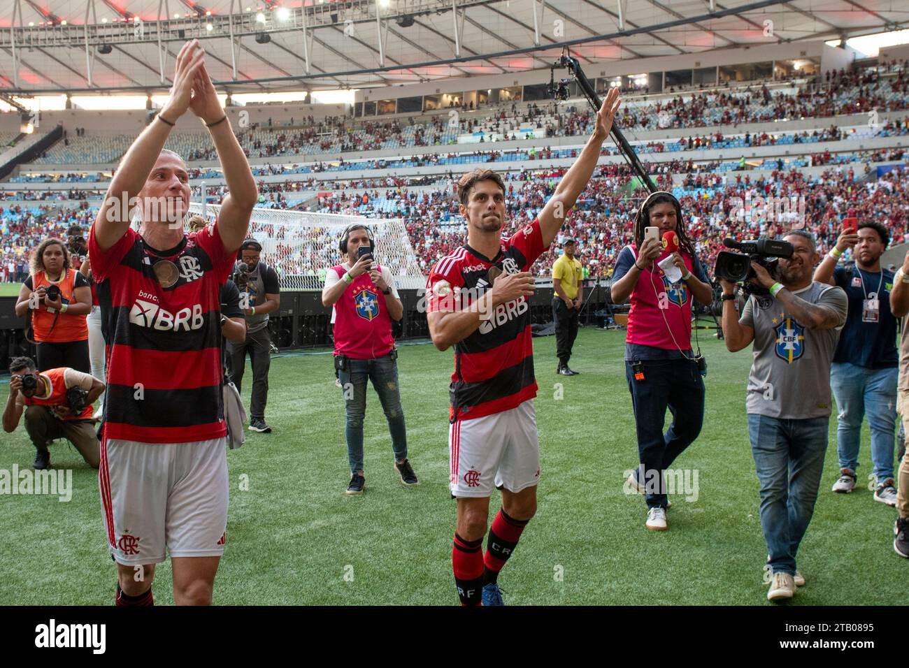 Rio, Brazil - Dezember, 03 2023, Filipe Luis and Rodrigo Caio players ...