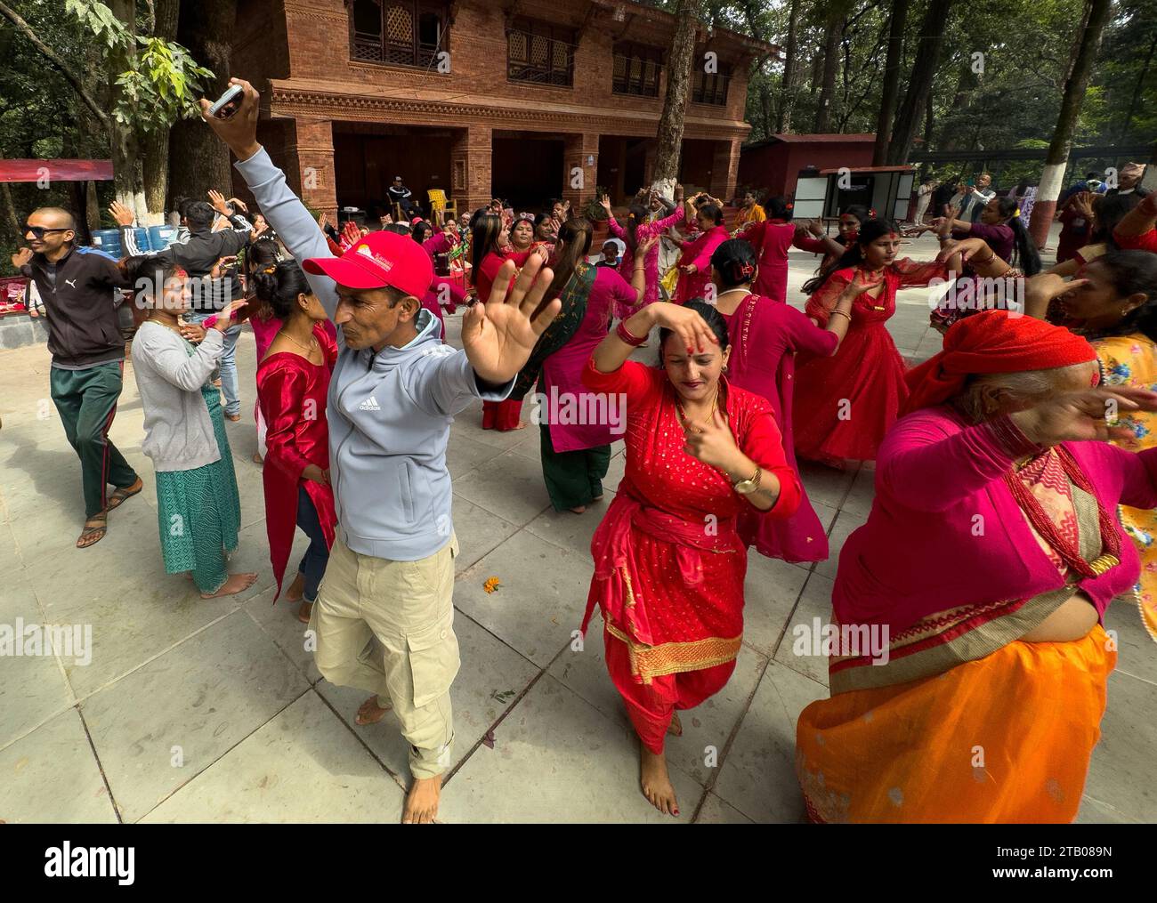 Devotional dancing at a Kali temple during a Hindiu celebration on ...