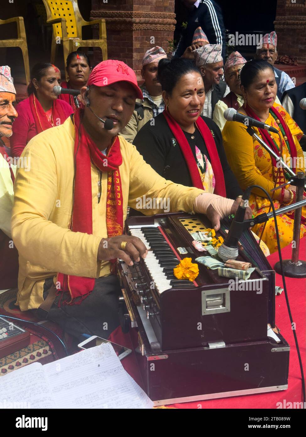Devotional dancing at a Kali temple during a Hindiu celebration on ...