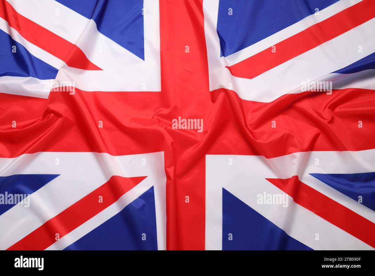 Flag of United Kingdom as background, top view. National symbol Stock ...