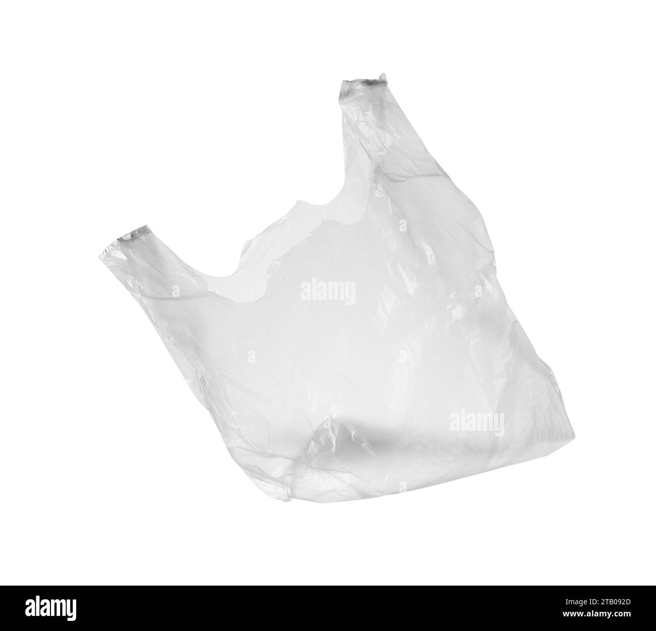 One empty plastic bag isolated on white Stock Photo - Alamy