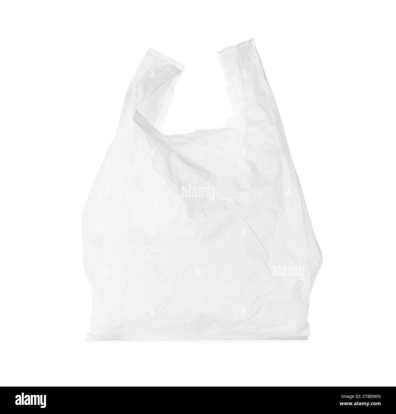 One empty plastic bag isolated on white Stock Photo - Alamy