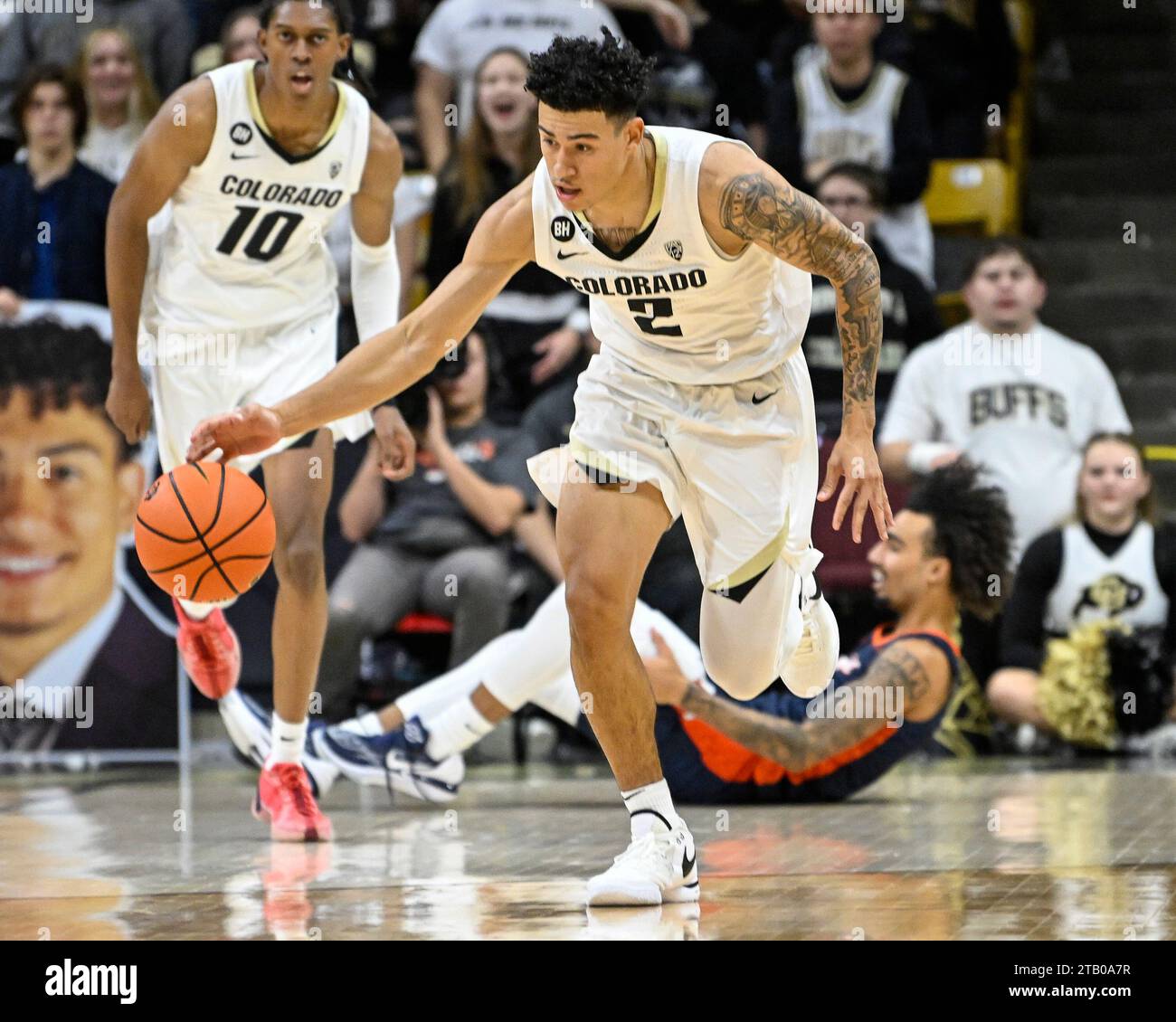 Boulder, CO, USA. 03rd Dec, 2023. Colorado Buffaloes guard KJ Simpson ...