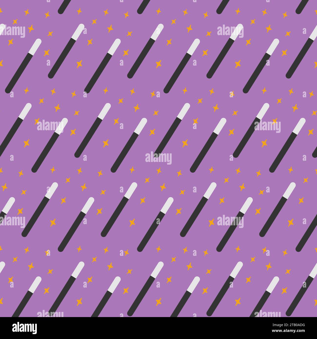 Seamless pattern of magic wand with decorative stars. Concept for ...