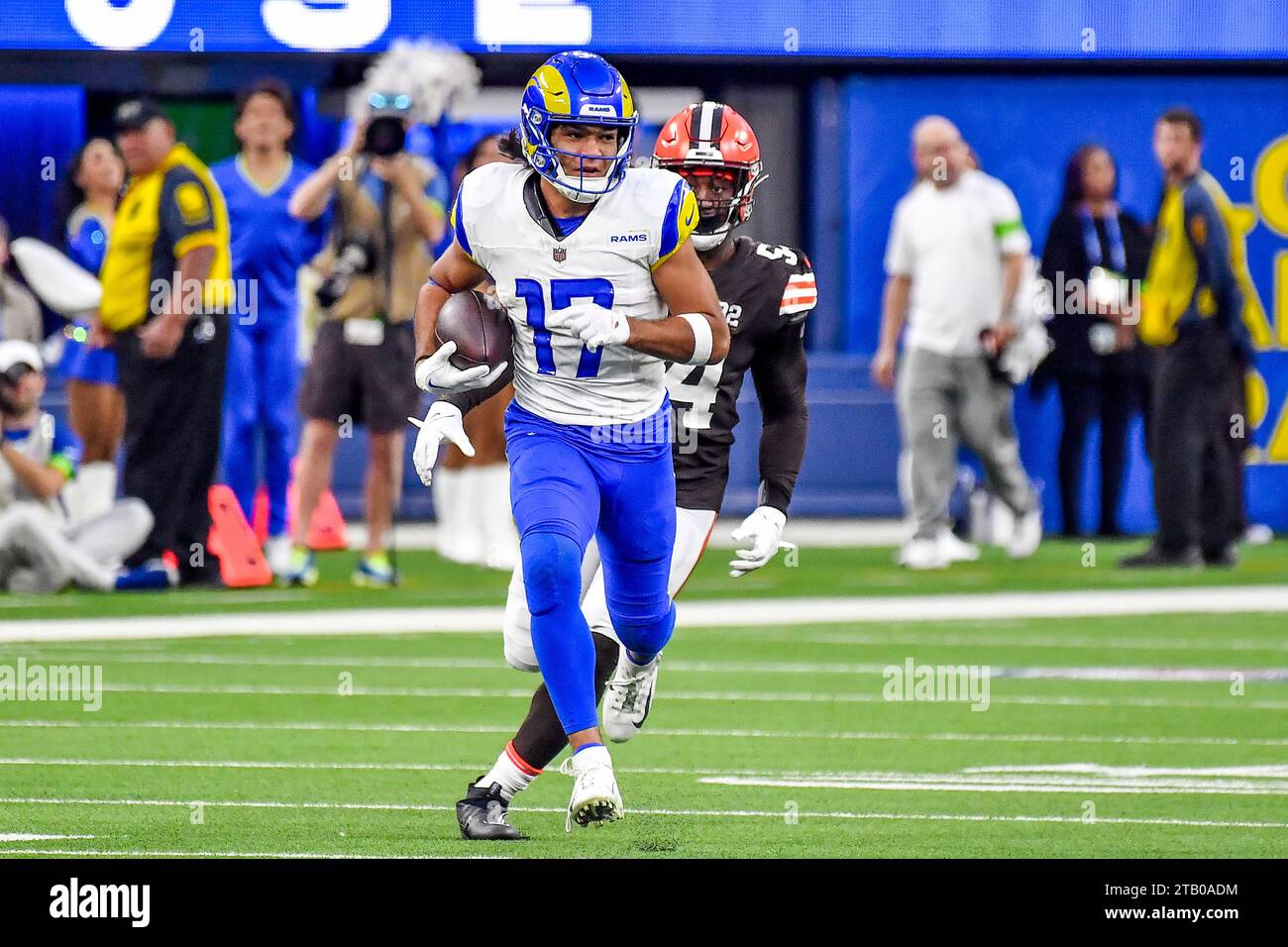 Inglewood, CA. 3rd Dec, 2023. Los Angeles Rams wide receiver Puka Nacua ...