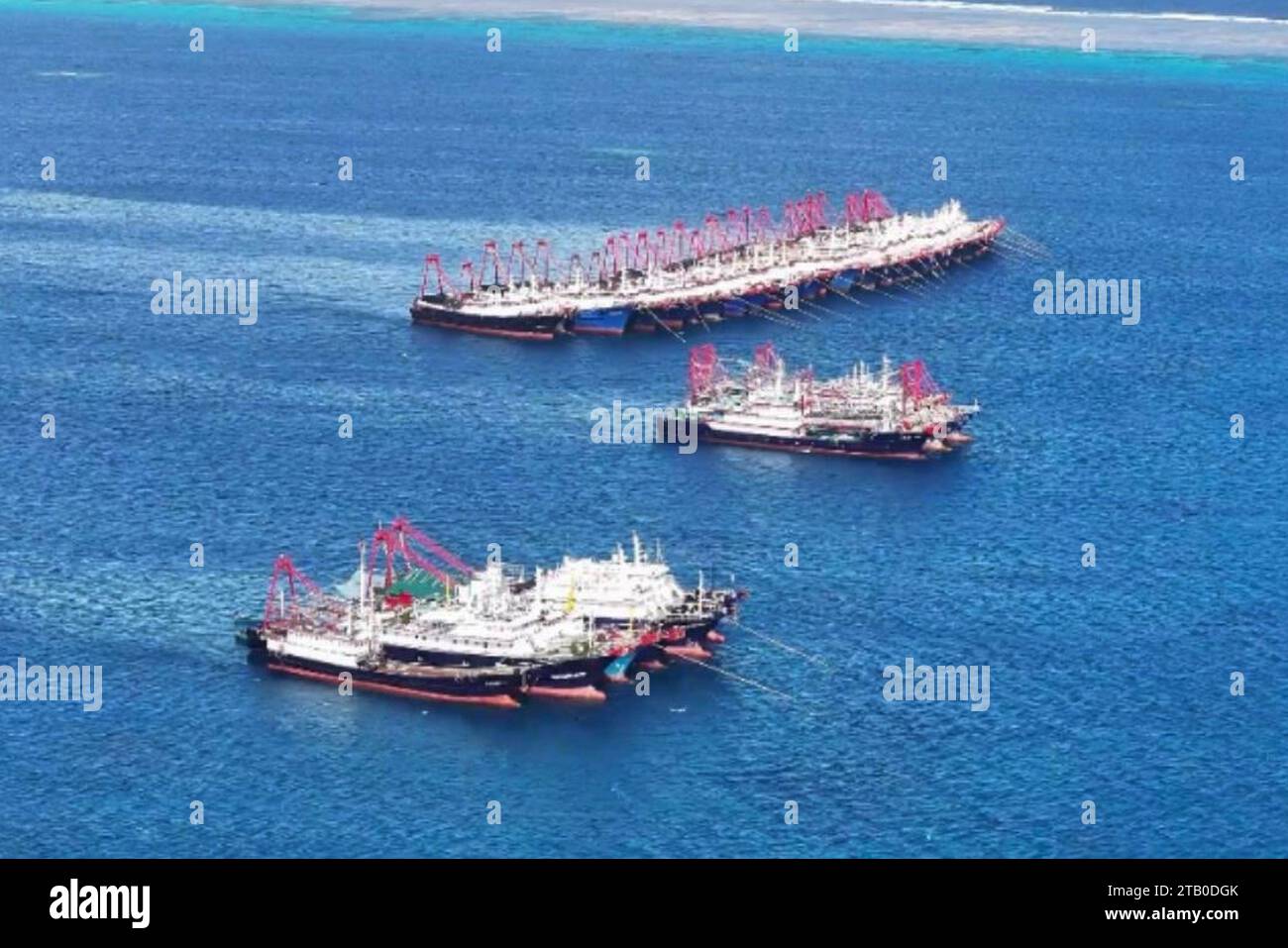 In this handout photo provided by the Philippine Coast Guard, suspected ...