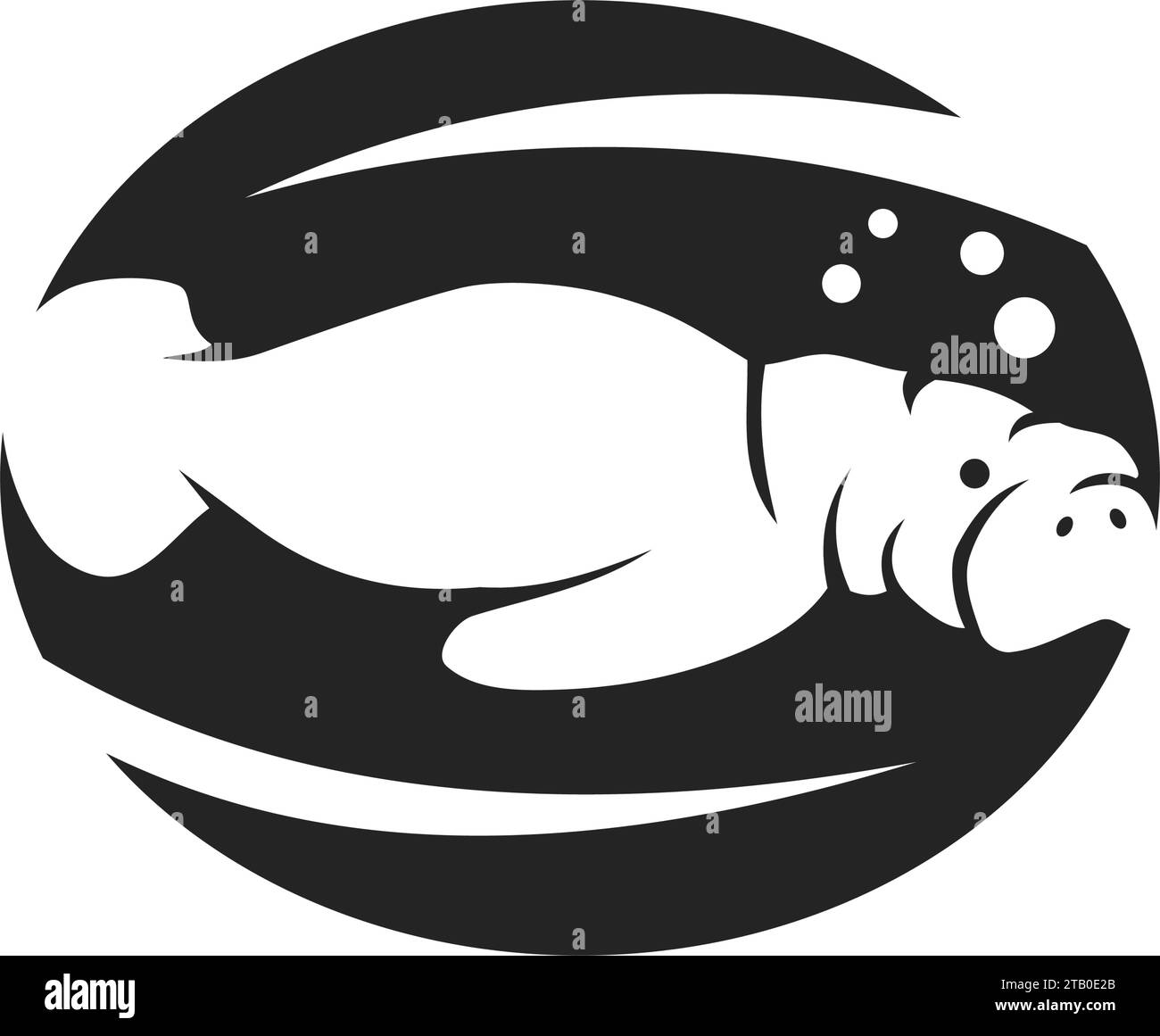 Manatee Logo template Isolated. Brand Identity. Icon Abstract Vector ...