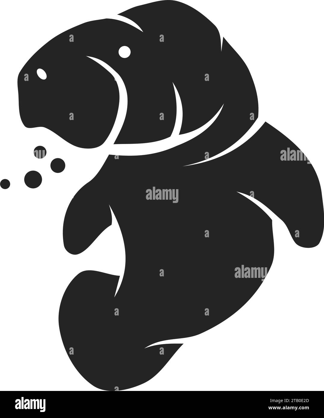Manatee silhouette Cut Out Stock Images & Pictures - Alamy