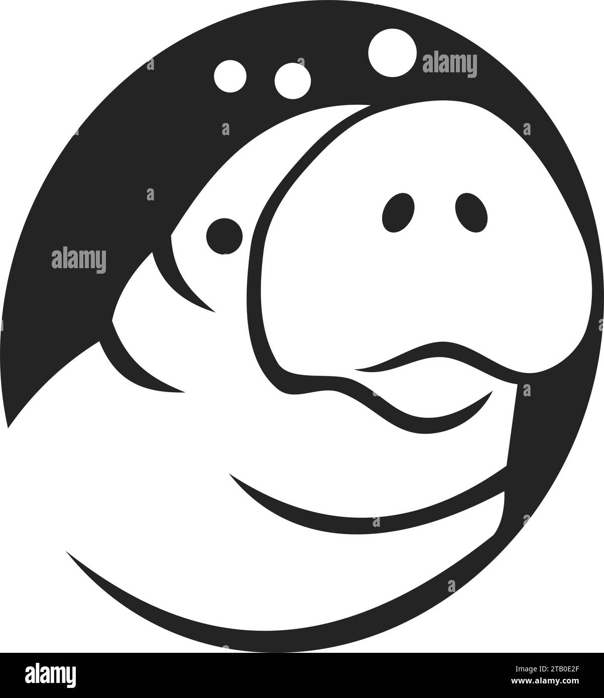 Manatee Logo template Isolated. Brand Identity. Icon Abstract Vector ...