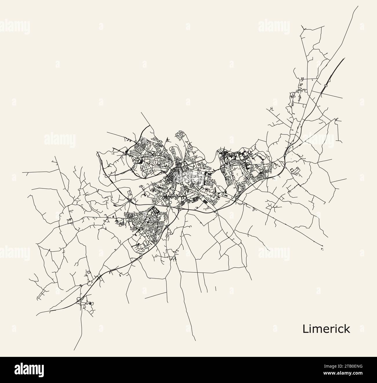 Limerick map hi-res stock photography and images - Alamy