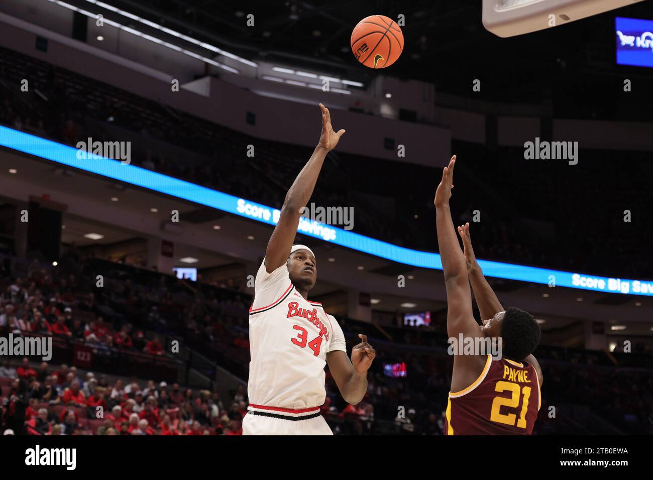 Columbus, Ohio, USA. 3rd Dec, 2023. Ohio State Buckeyes center Felix ...