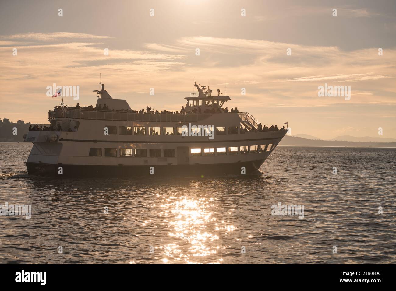 Seattle, USA. 1st Oct, 2023. The waterfront as an Argosy cruise ship ...