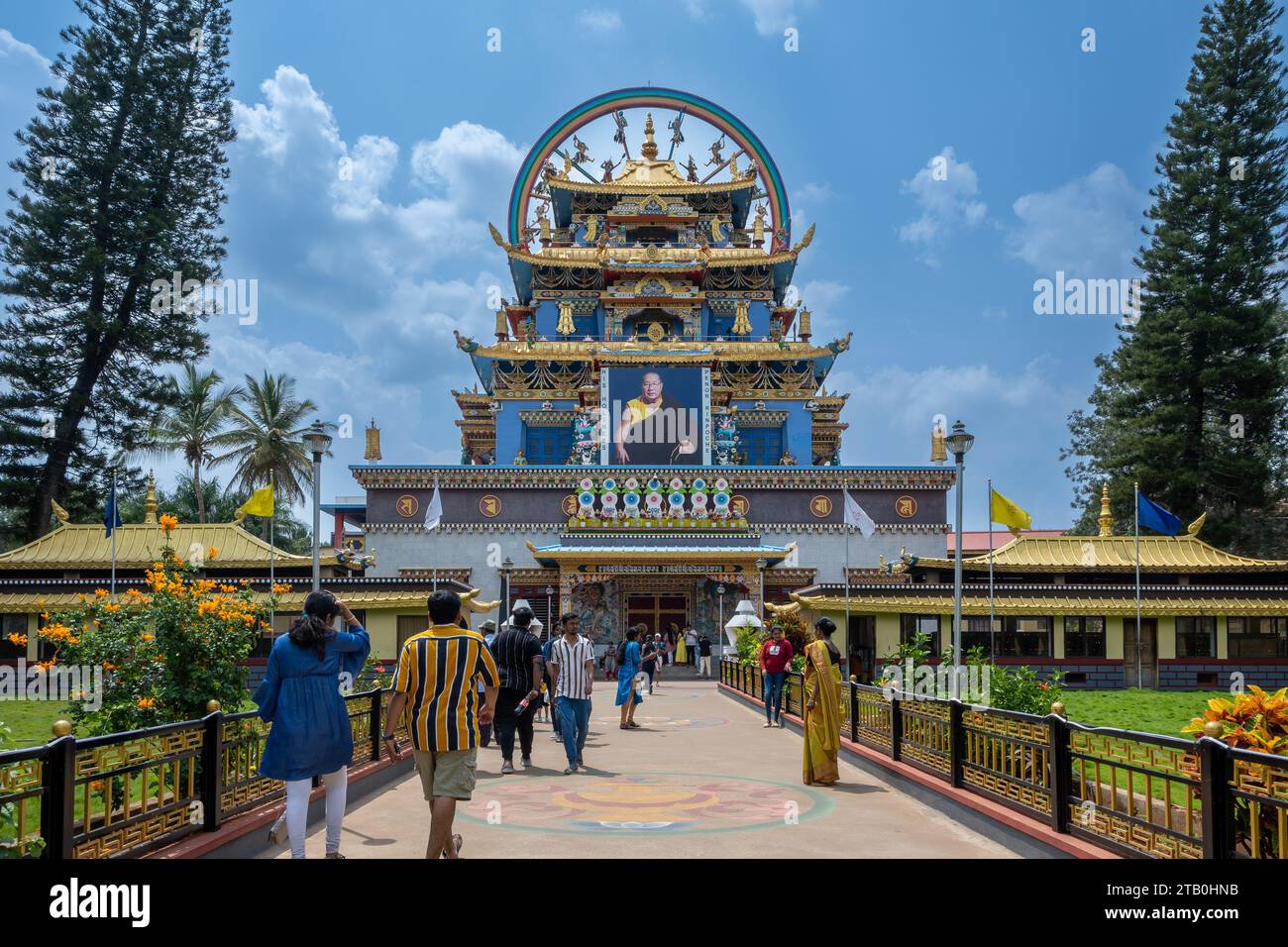 Bylakuppe, India - June 5, 2023: Namdroling Nyingmapa Monastery, the ...