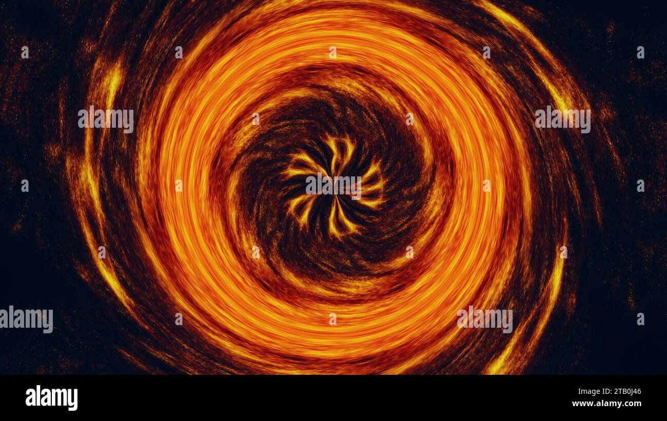 Burning swirl glitter wheel golden sparks circle Stock Photo - Alamy