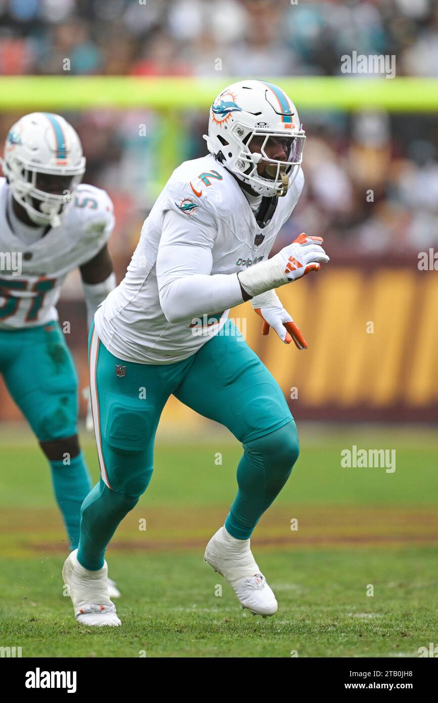 Miami Dolphins linebacker Bradley Chubb (2) in action during the first ...