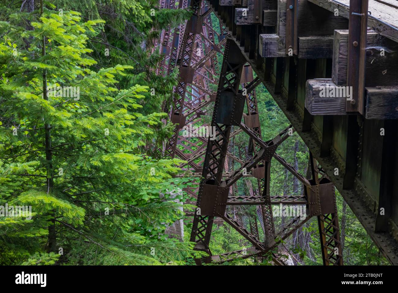 Kelly Creek Trestle along Hiawatha Scenic Bike Trail, Montana and Idaho ...