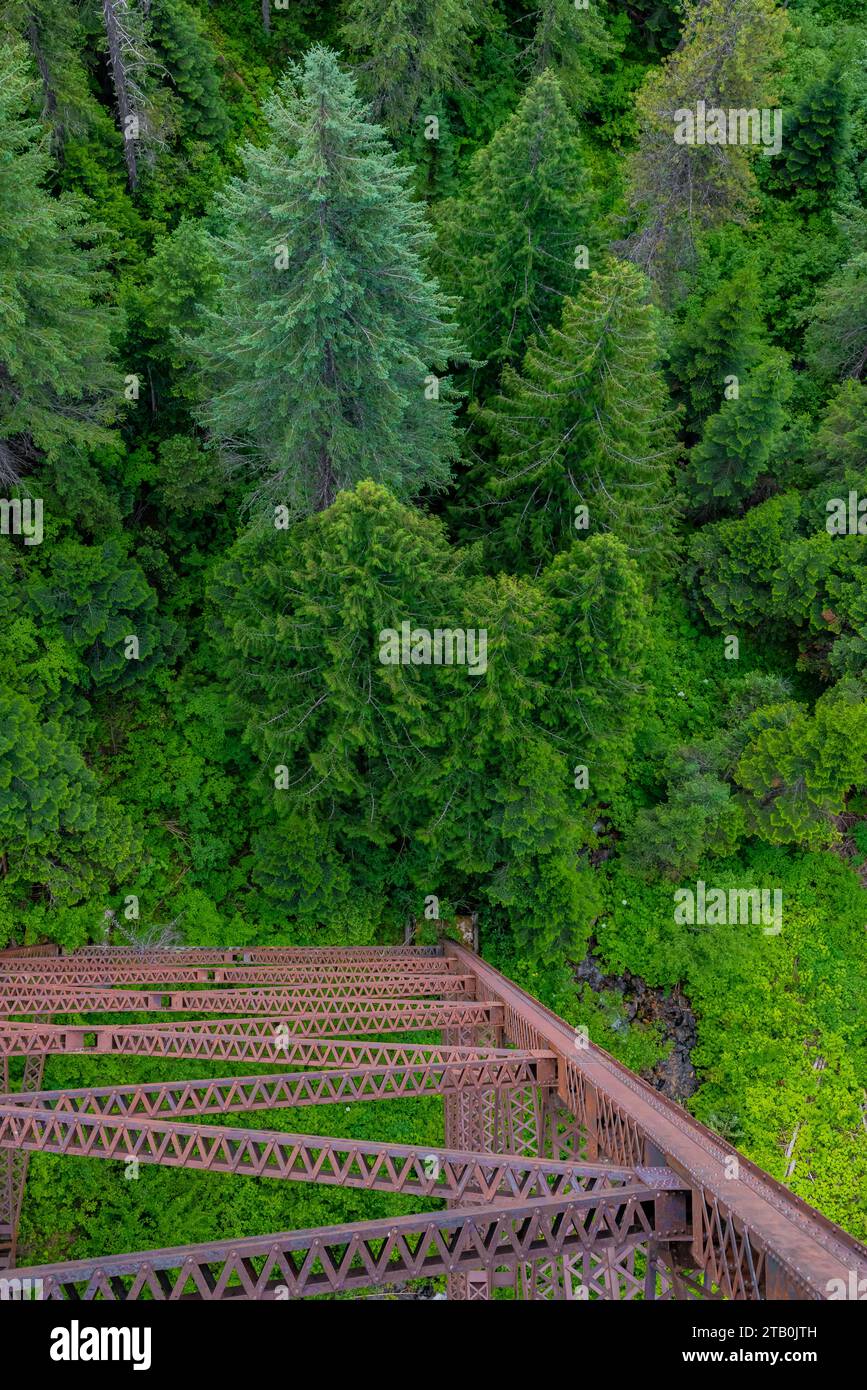 Kelly Creek Trestle along Hiawatha Scenic Bike Trail, Montana and Idaho ...