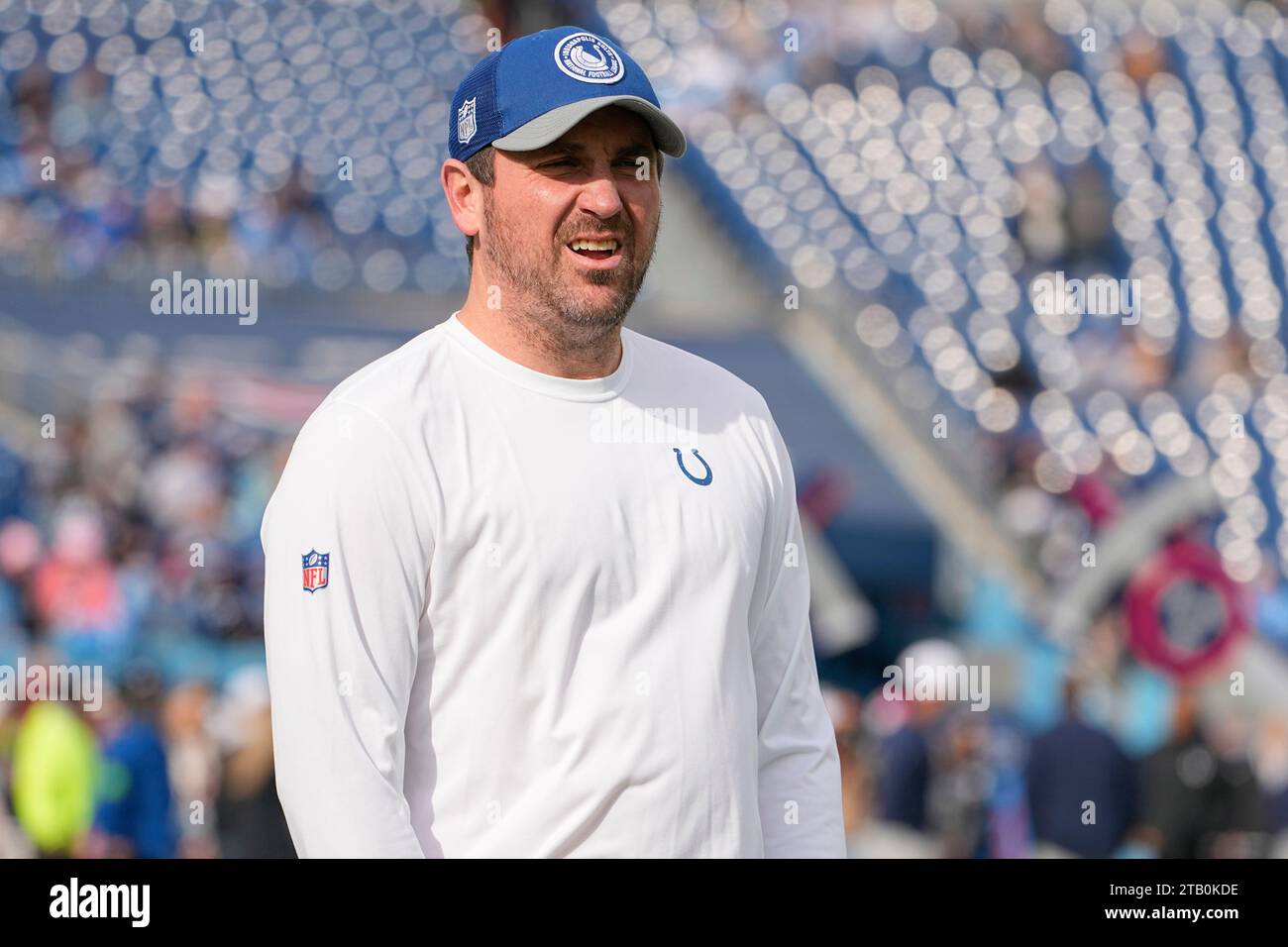 Indianapolis Colts offensive coordinator Jim Bob Cooter walks the field ...