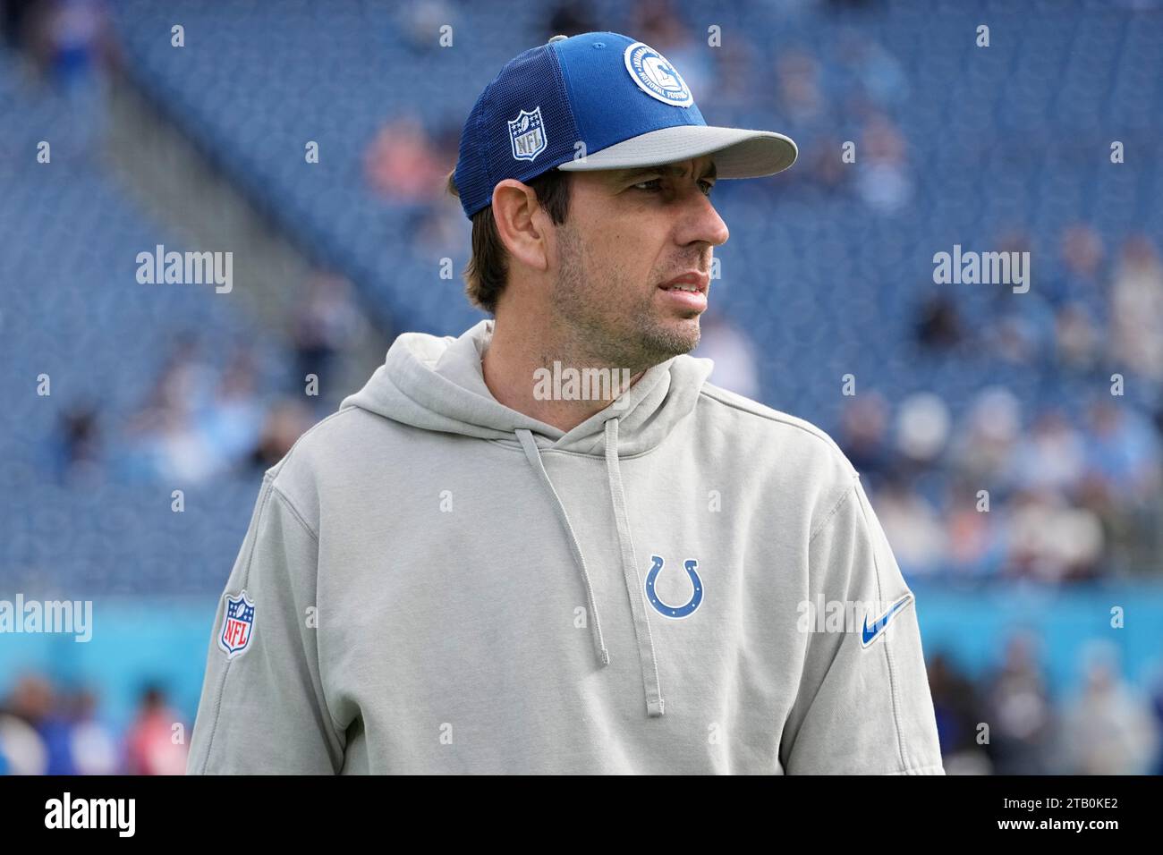 Indianapolis Colts head coach Shane Steichen walks the field before an ...