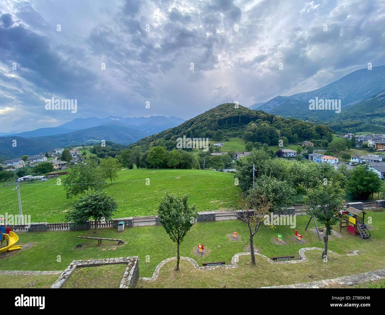 panoramic view of Ivrea Morainic Amphitheatre from Brosso , Val ...