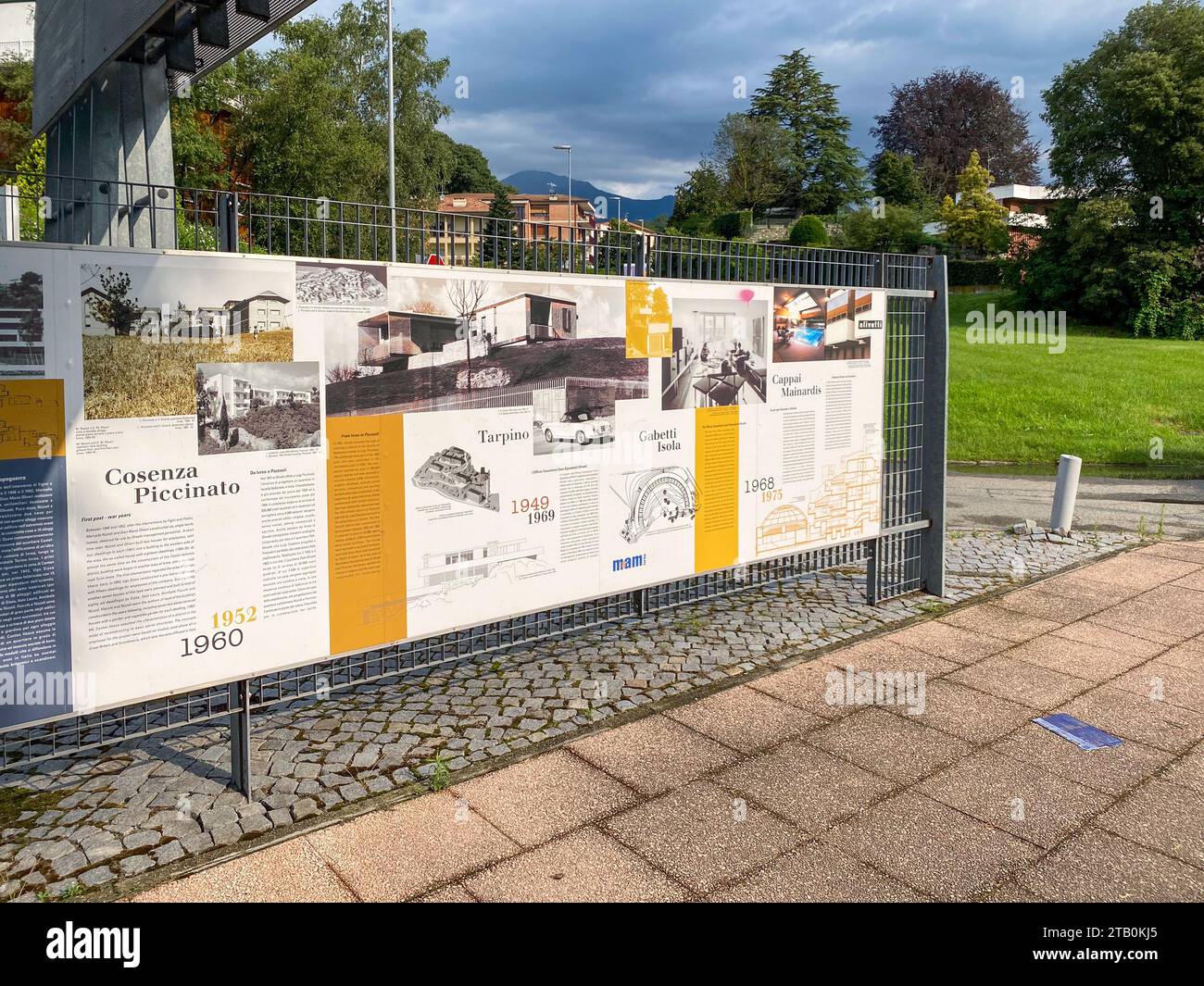 Ivrea, Italy - August 20th 2023, information and signs in Unesco ...