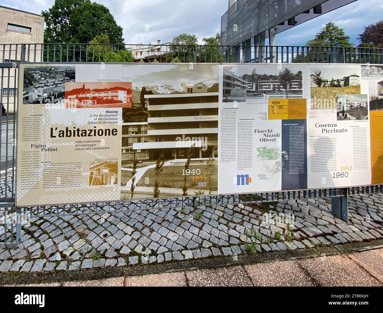 Ivrea, Italy - August 20th 2023, information and signs in Unesco ...