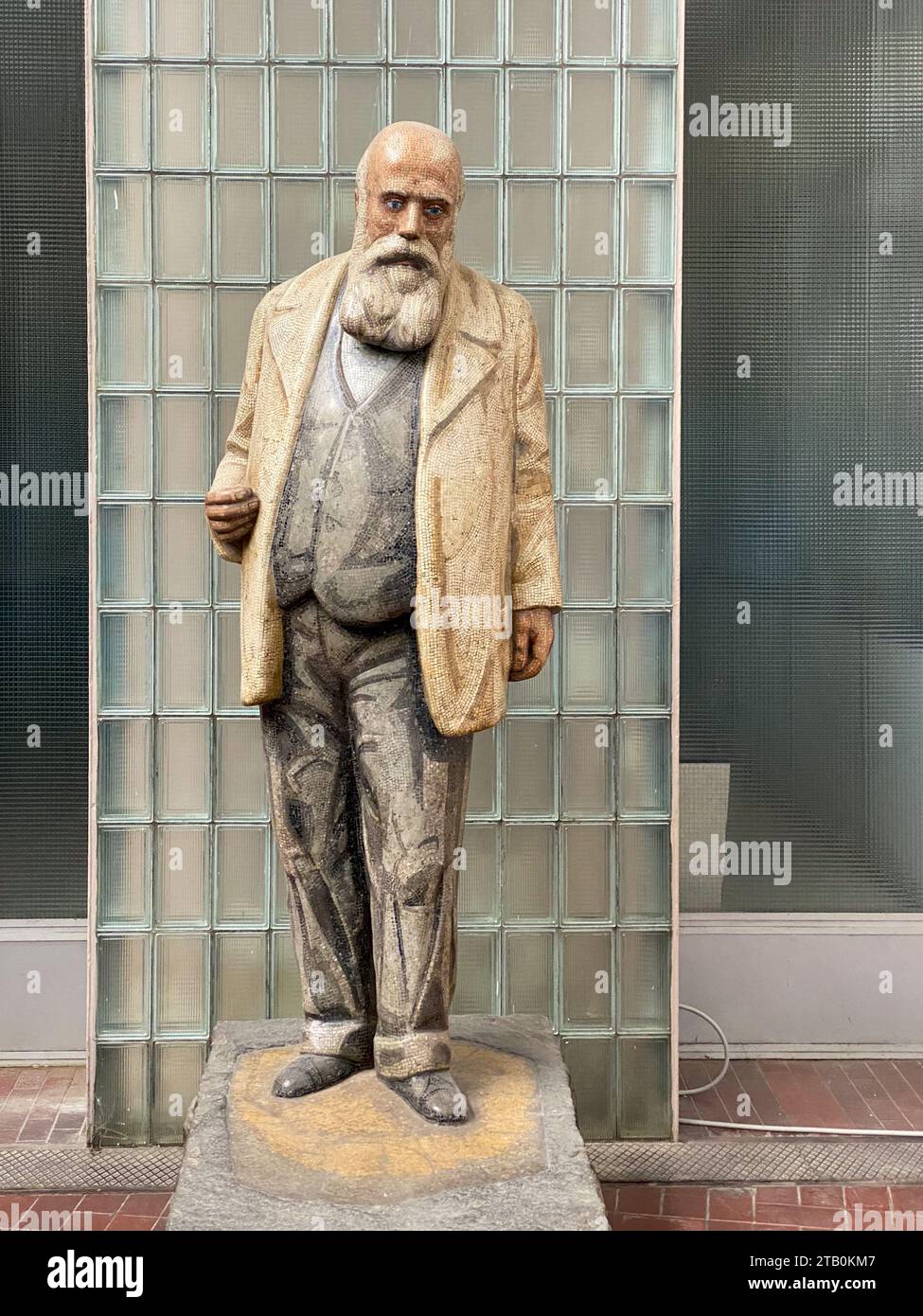 Ivrea, Italy - August 20th 2023,Mr Olivetti statue in Unesco protected ...