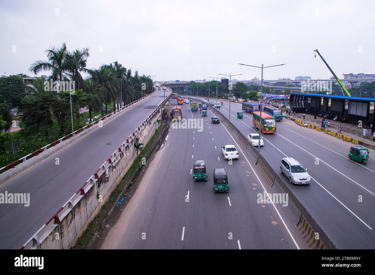 24 August 2023, Dhaka- Bangladesh: Dhaka city transportation highway ...