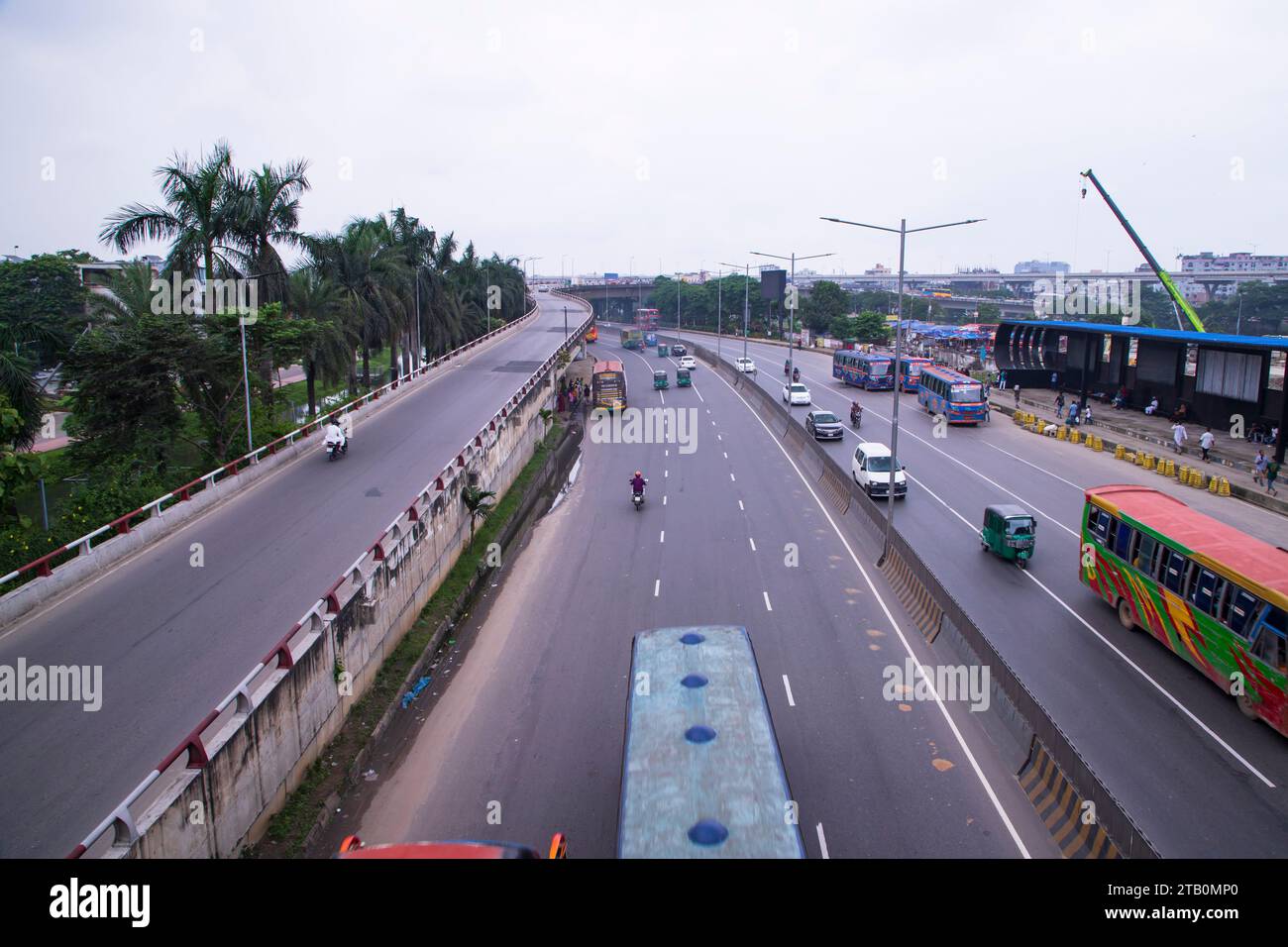 24 August 2023, Dhaka- Bangladesh: Dhaka city transportation highway ...