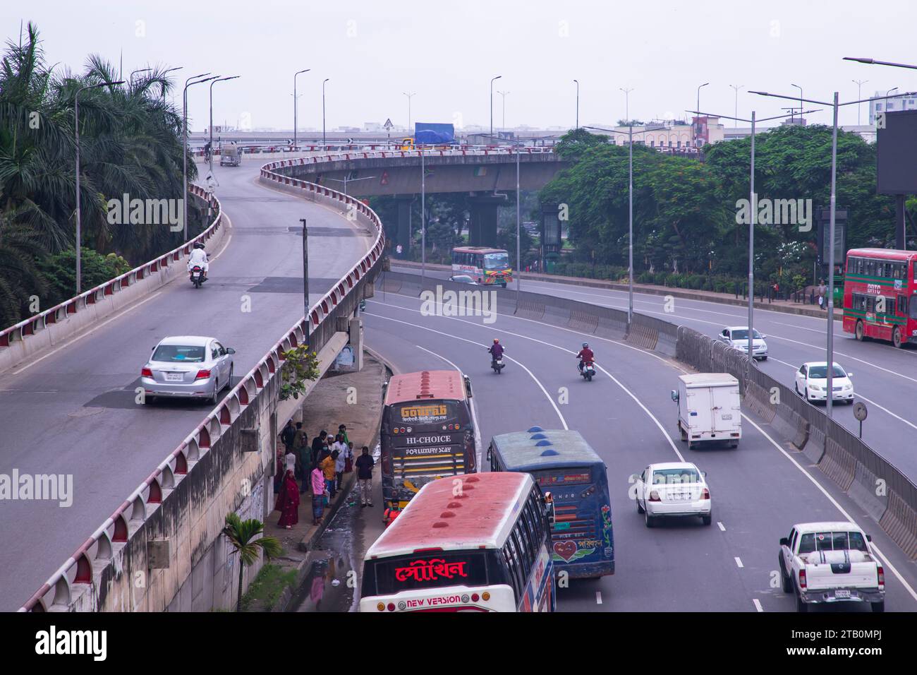 24 August 2023, Dhaka- Bangladesh: Dhaka city transportation highway ...