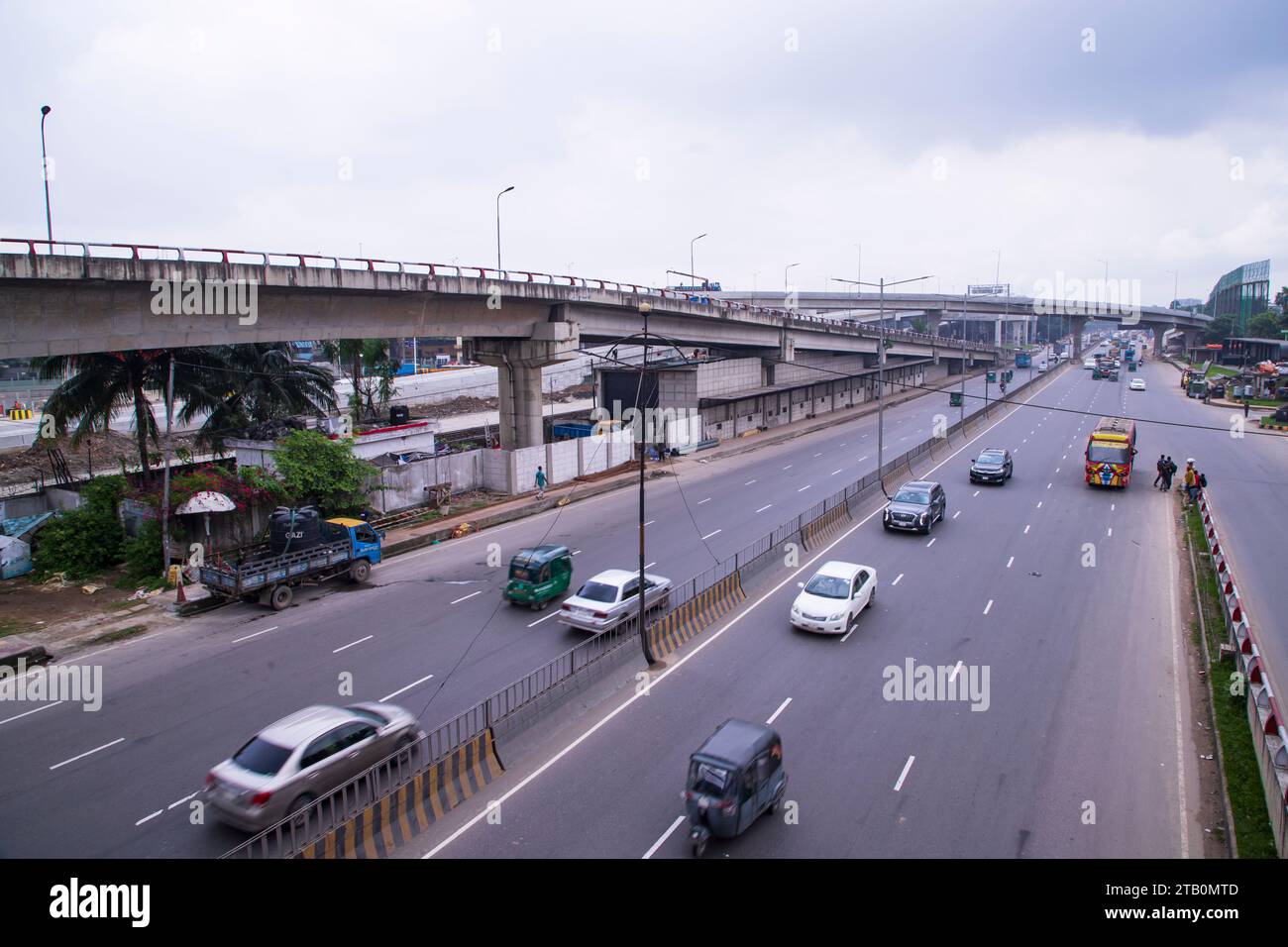 24 August 2023, Dhaka- Bangladesh: Dhaka city transportation highway ...