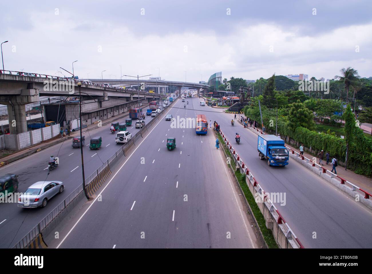 24 August 2023, Dhaka- Bangladesh: Dhaka city transportation highway ...