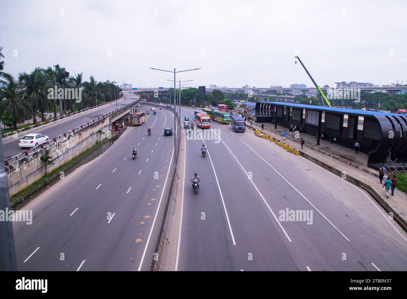 24 August 2023, Dhaka- Bangladesh: Dhaka city transportation highway ...