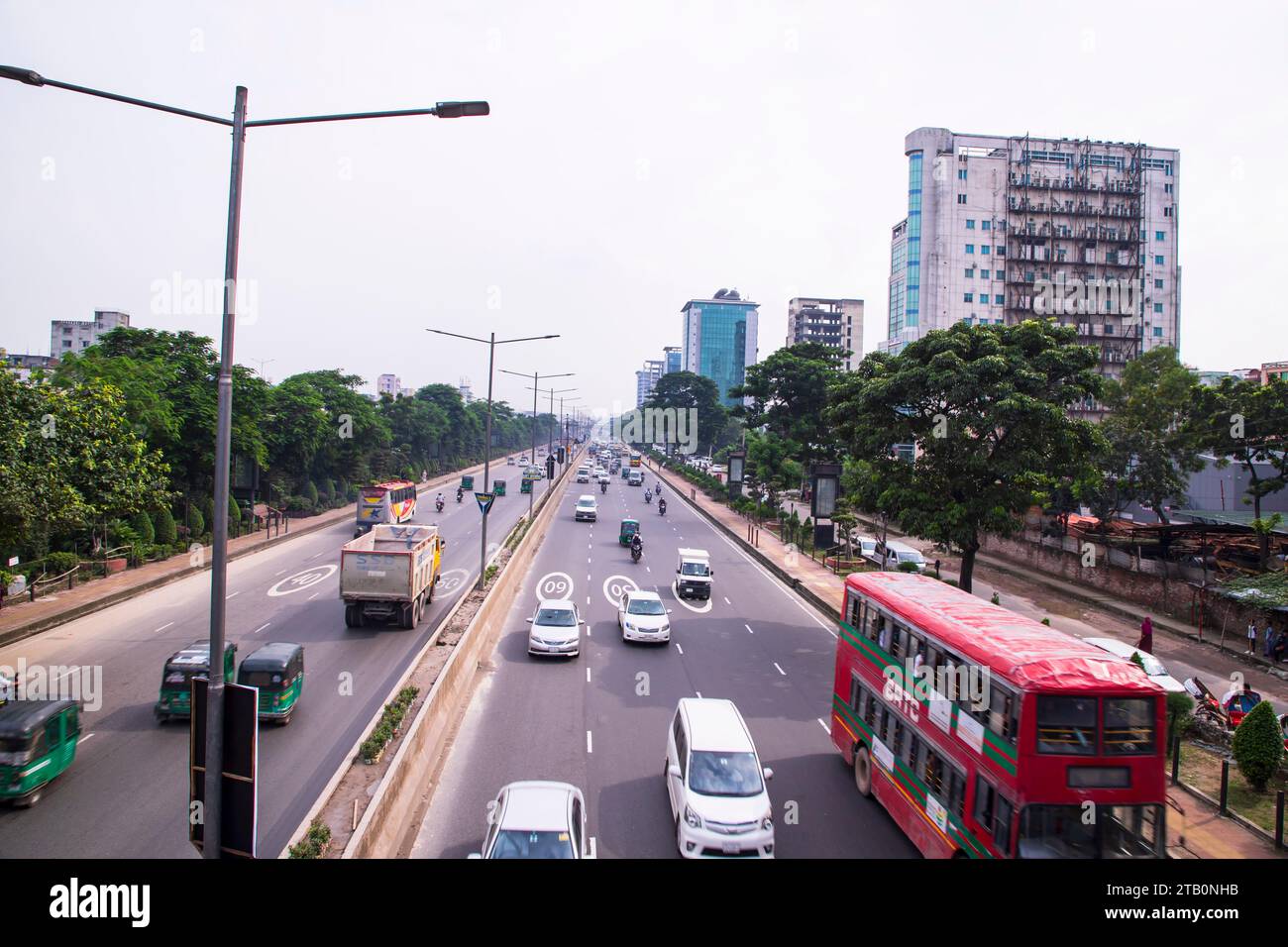 7th October 2023, Dhaka- Bangladesh: Transportation Traffic vehicle of ...