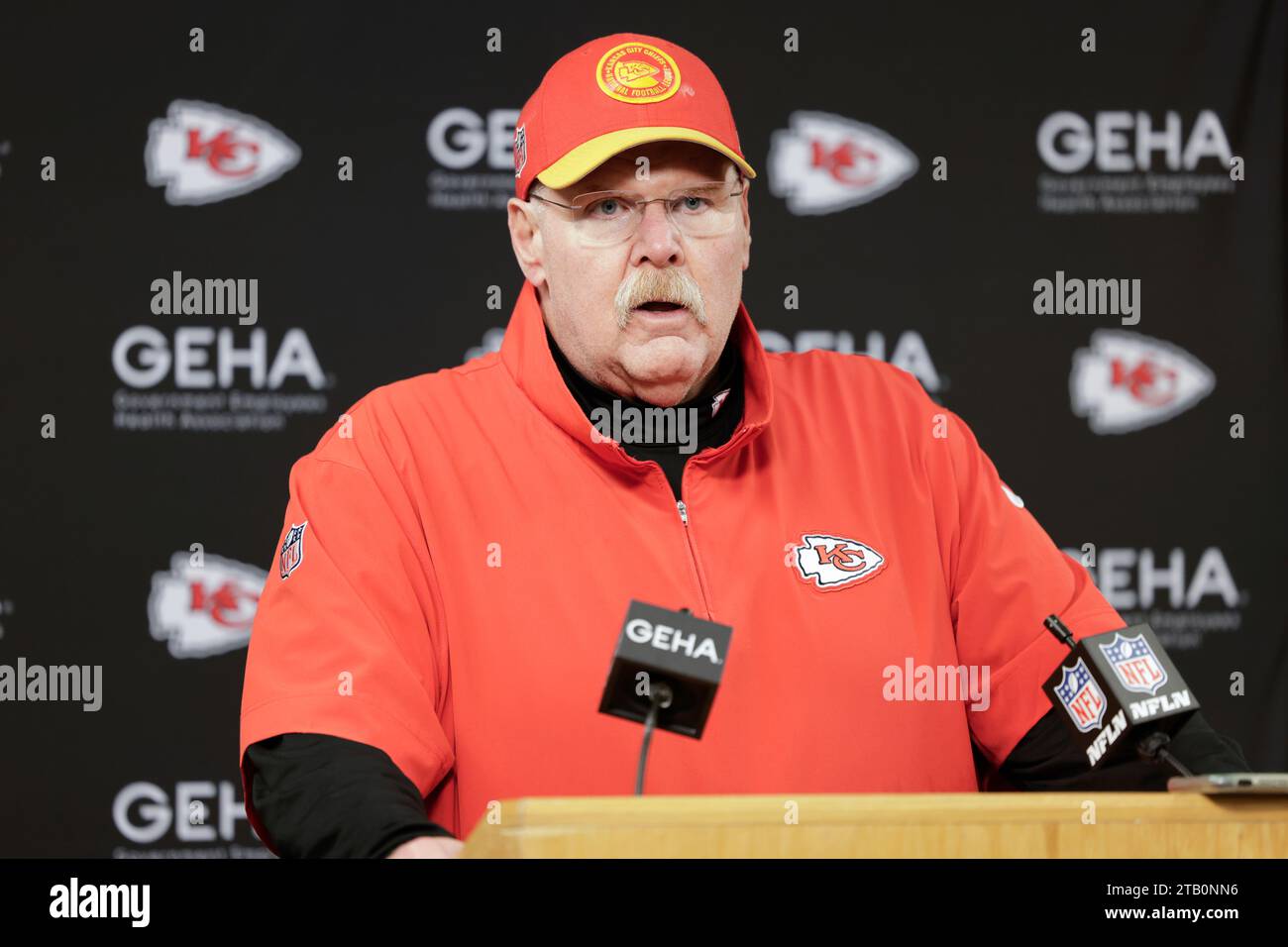 Kansas City Chiefs head coach Andy Reid talks after an NFL football ...