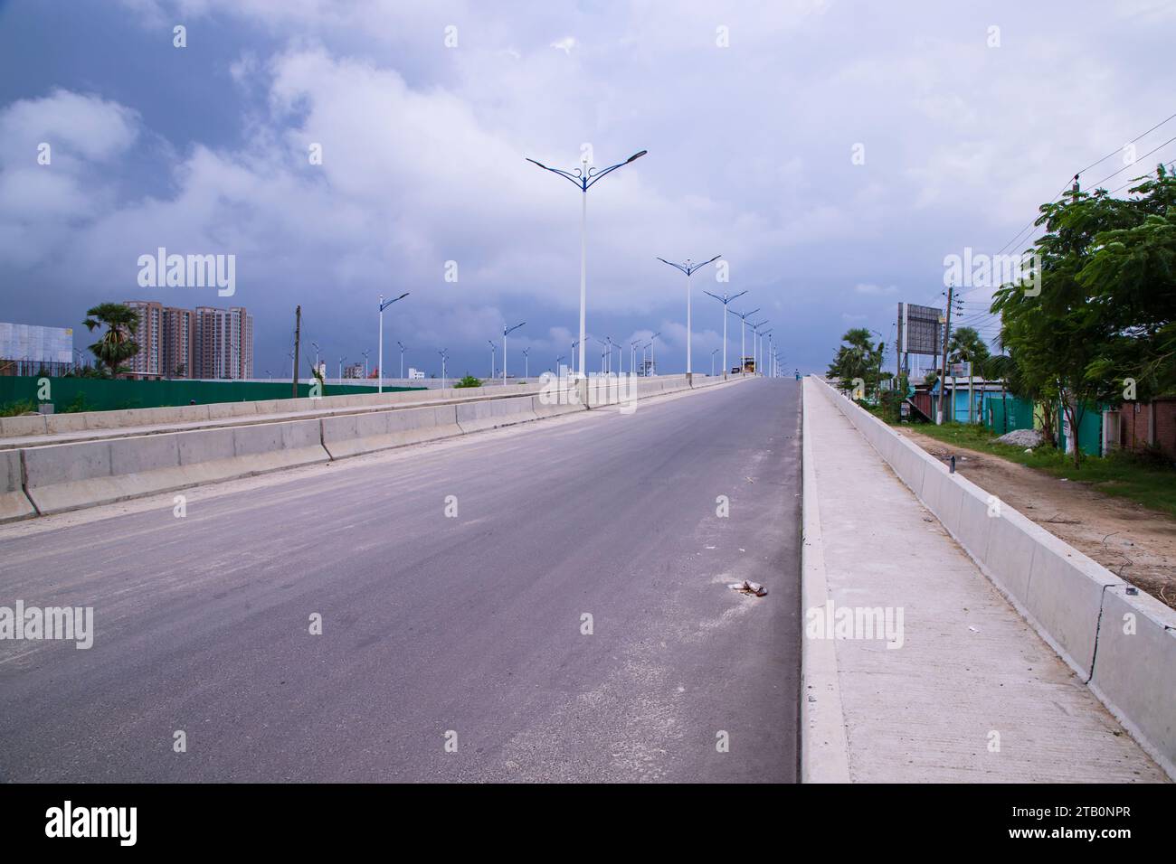 Non-stop Speed way Purbachal expressway road in Dhaka-Bangladesh Stock ...