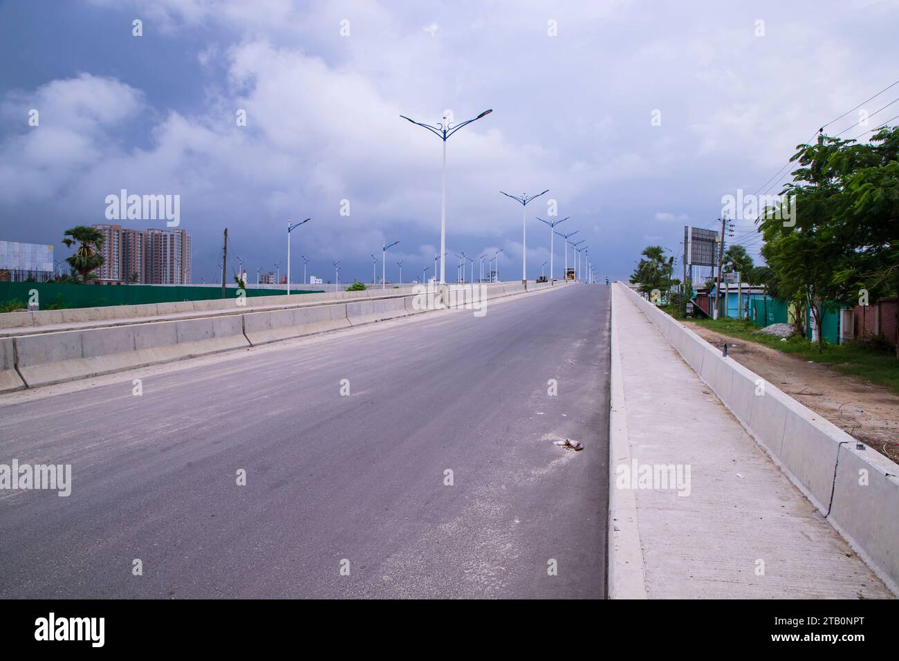 Non-stop Speed way Purbachal expressway road in Dhaka-Bangladesh Stock ...