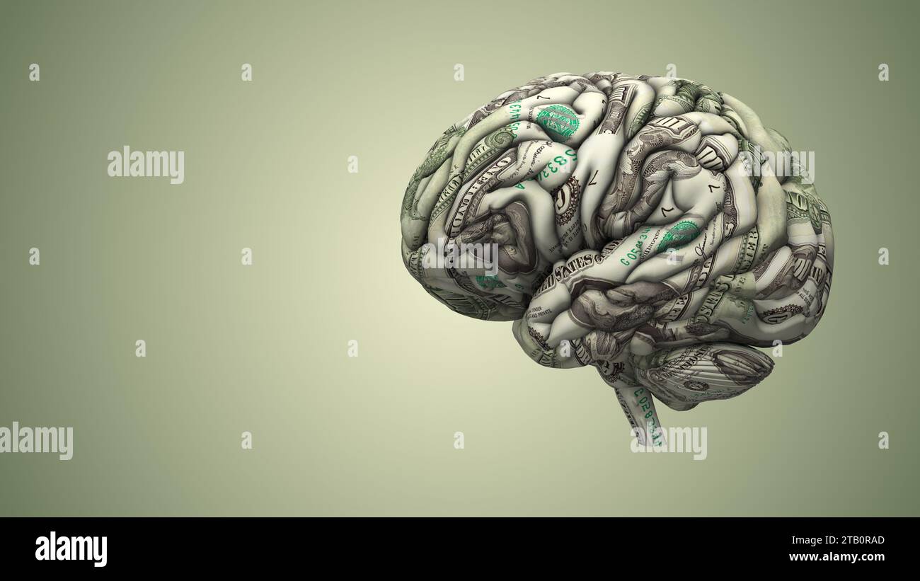 Human brain made out of dollar bills Stock Photo - Alamy