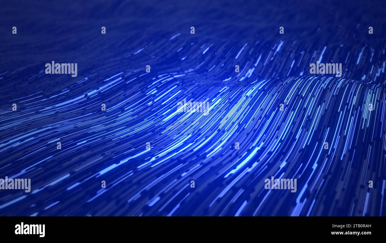 Big data flow or digital cyber wave technology concept Stock Photo - Alamy