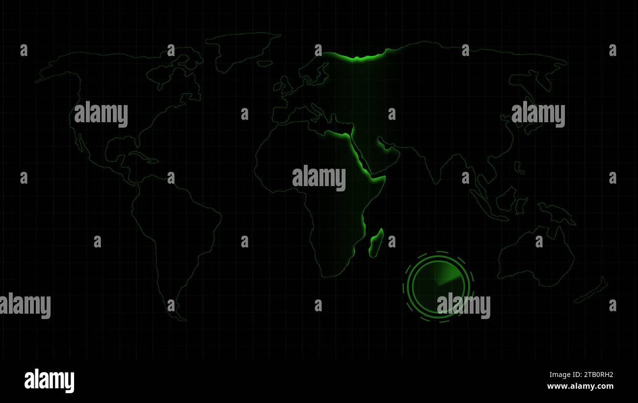 Earth World Map HUD Screen Display Graphic Element Stock Photo - Alamy