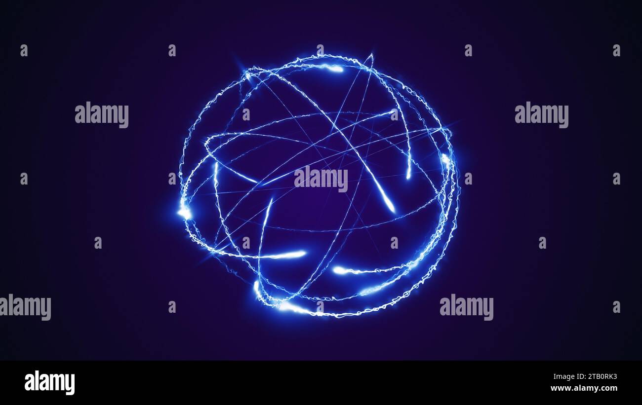 Electric energy sphere rotating lights hi-res stock photography and ...