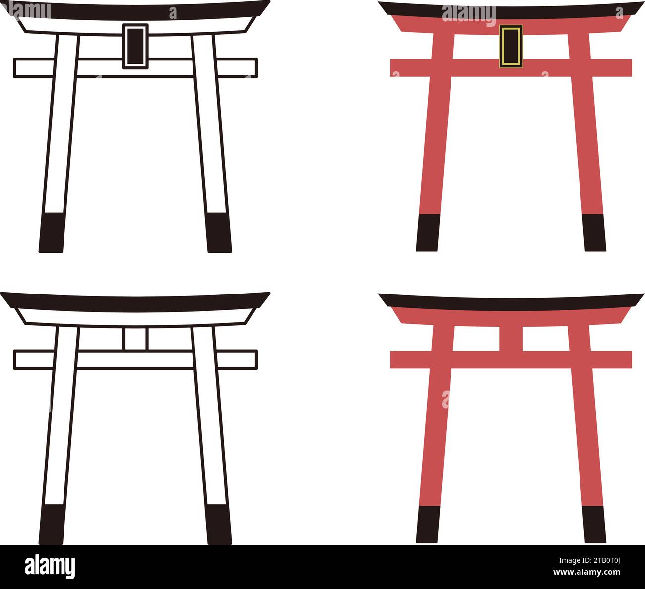 Kyoto shrines and temples Stock Vector Images - Alamy