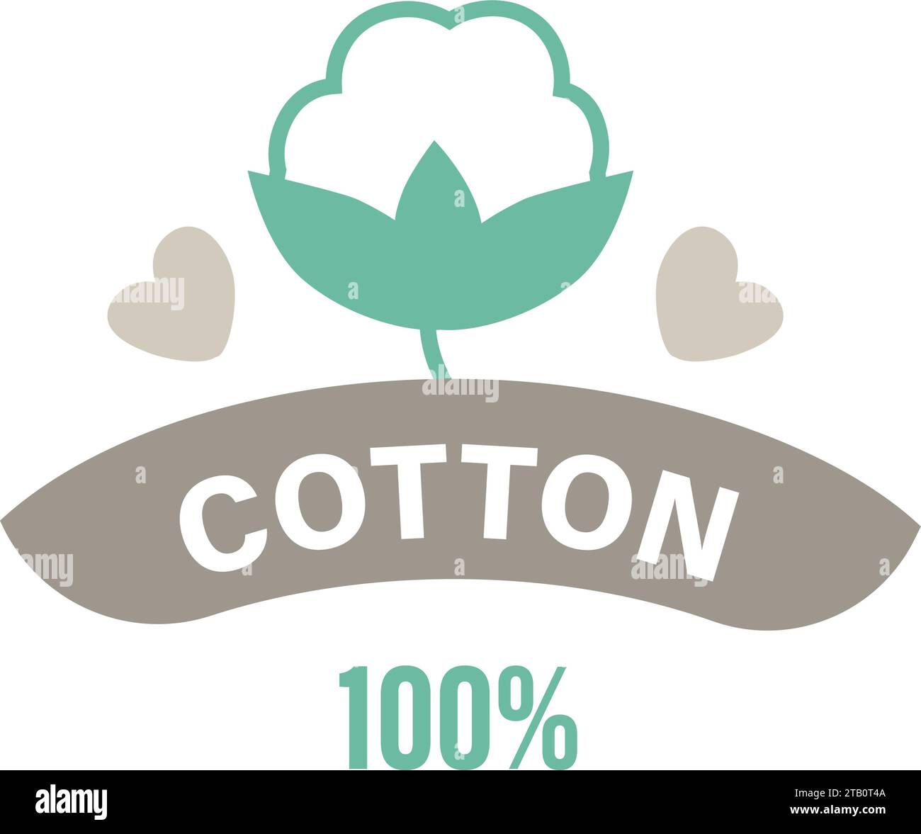 Organic and natural cotton logo or package sticker Stock Vector Image ...