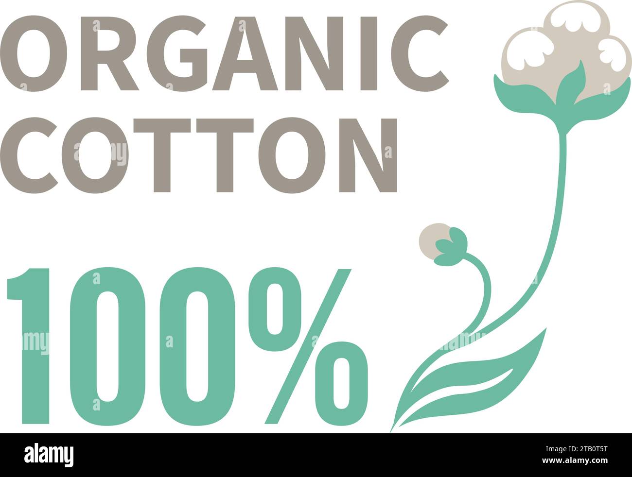Cotton organic textile fiber package sticker, logo Stock Vector Image ...